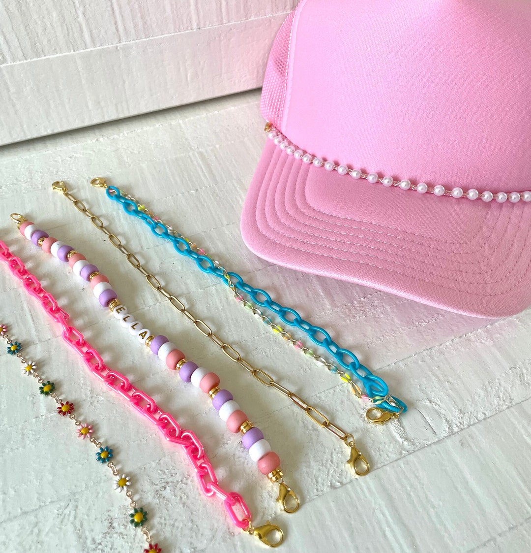Customized Trucker Hat Charms, Trucker Hat Chain - Etsy
