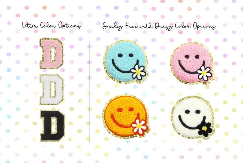 Smiley Face Daisy Chenille Patch Trucker Hat - All Sizes - Etsy