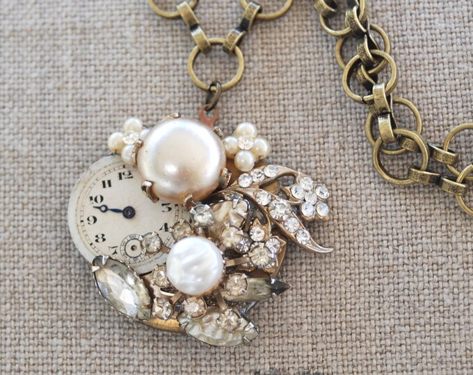 Striking Vintage Assemblage Time Locket - Etsy