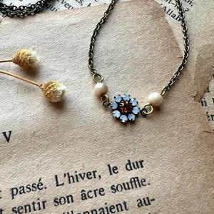 Swarovski Crystal Daisy Necklace, Crystal Pendant, Dainty Necklace ...