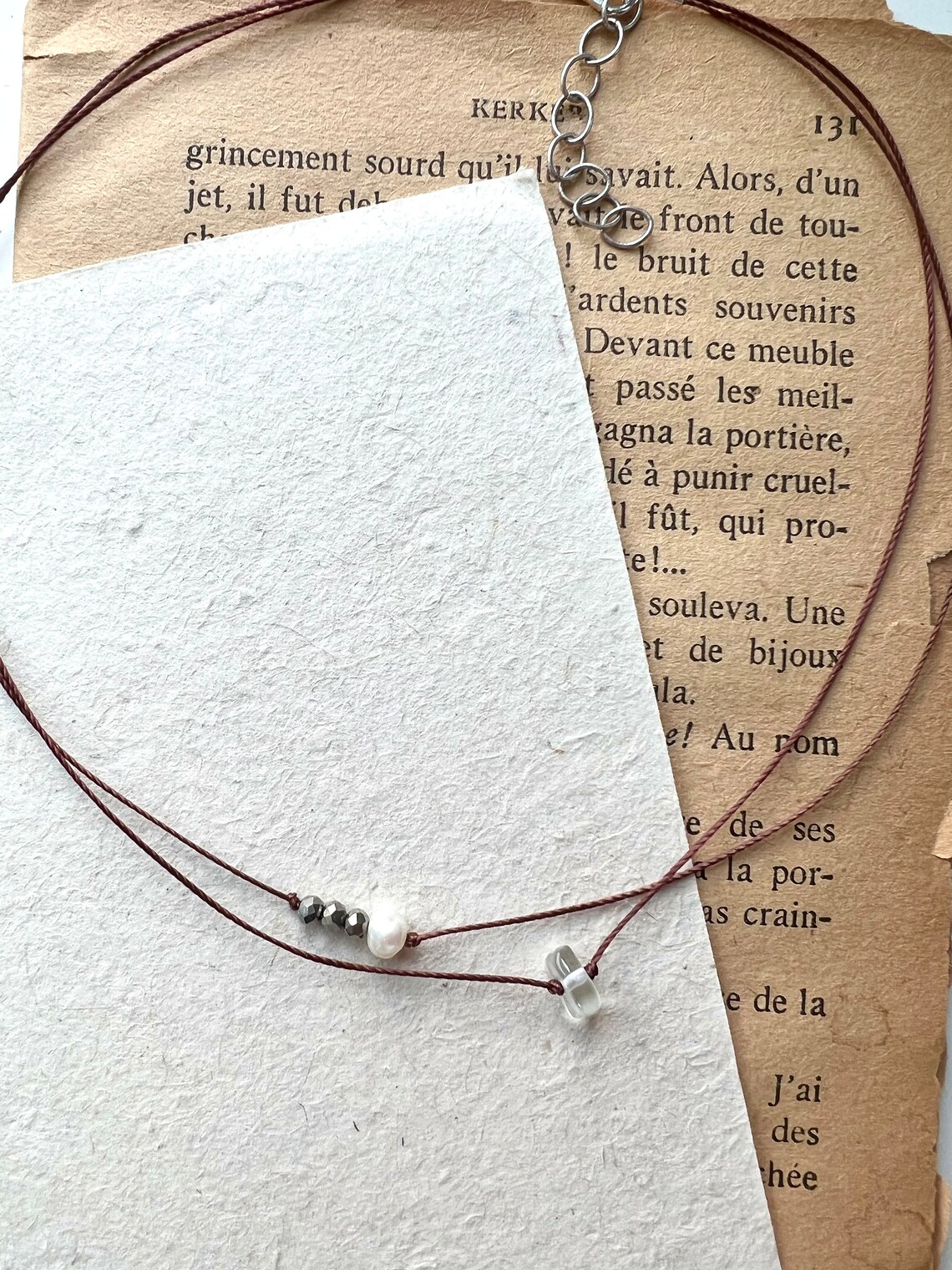 Double Beaded Choker Choker Necklace Pearl Choker String - Etsy