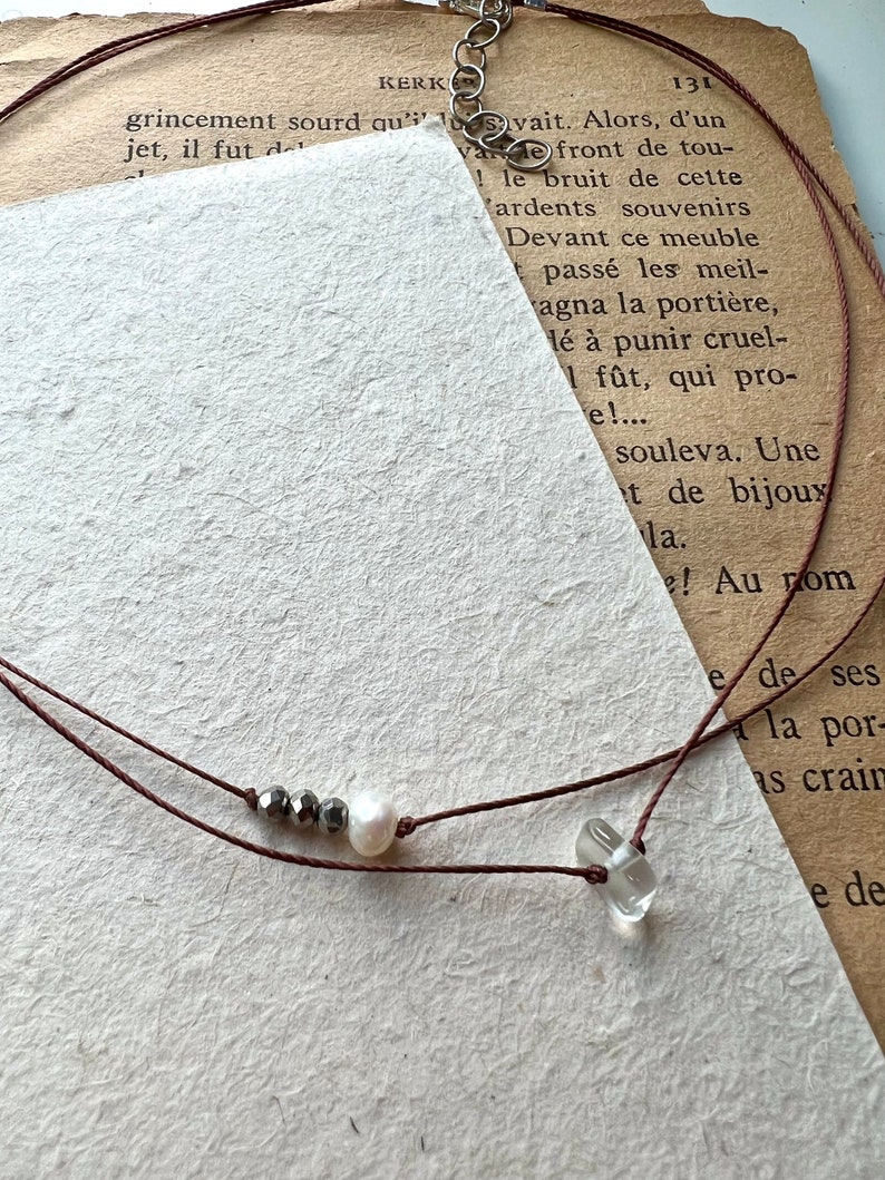 Double Beaded Choker Choker Necklace Pearl Choker String - Etsy