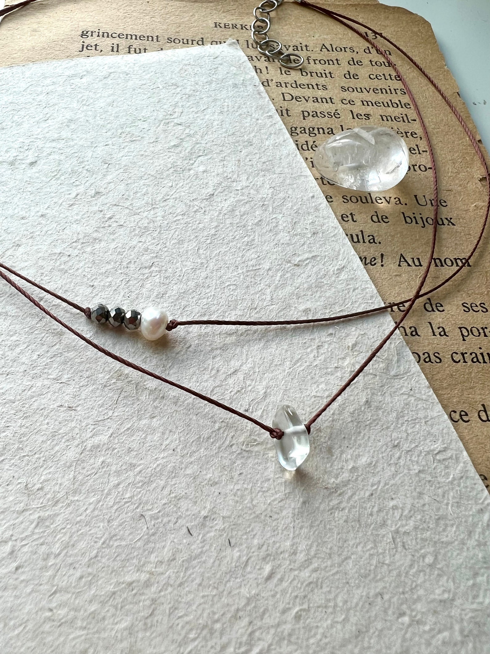 Double Beaded Choker Choker Necklace Pearl Choker String - Etsy