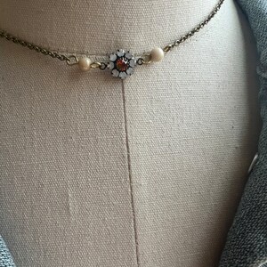 Swarovski Crystal Daisy Necklace, Crystal Pendant, Dainty Necklace ...