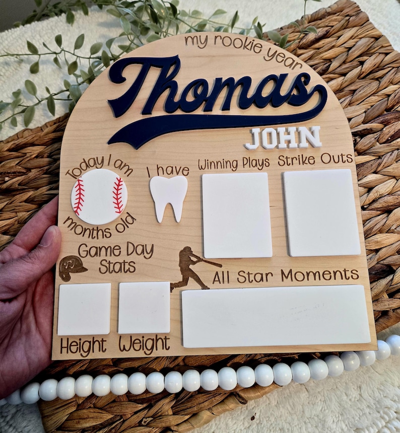 Baseball Milestone Board Dry Erase Milestone Board Baseball Reusable ...