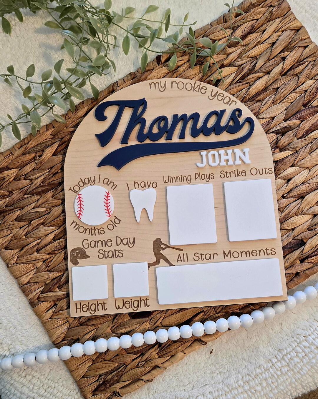 Baseball Milestone Board Dry Erase Milestone Board Baseball Reusable ...