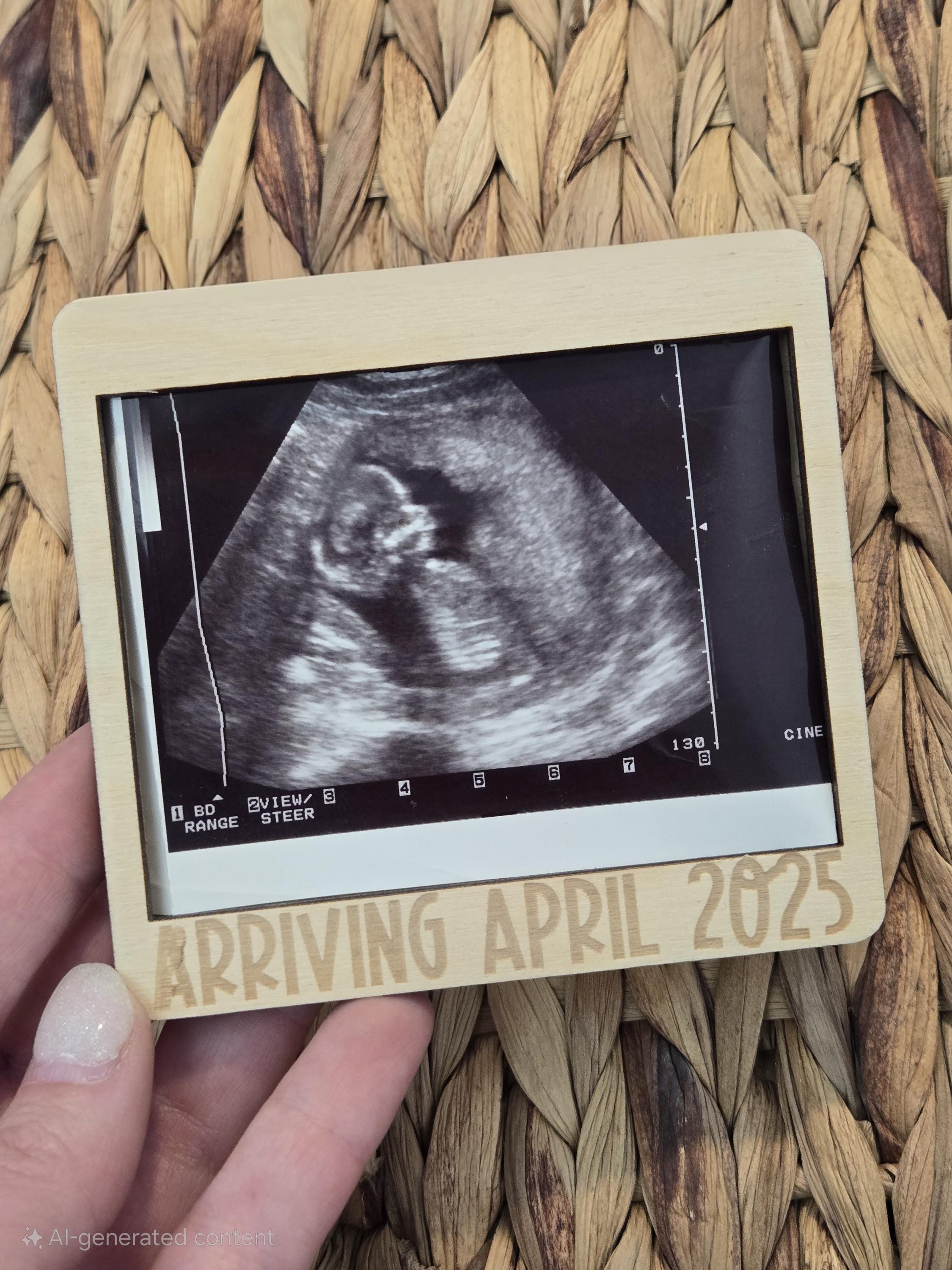 First Ultrasound Frame for Sonogram Photo Holder Pregnancy Announcement ...