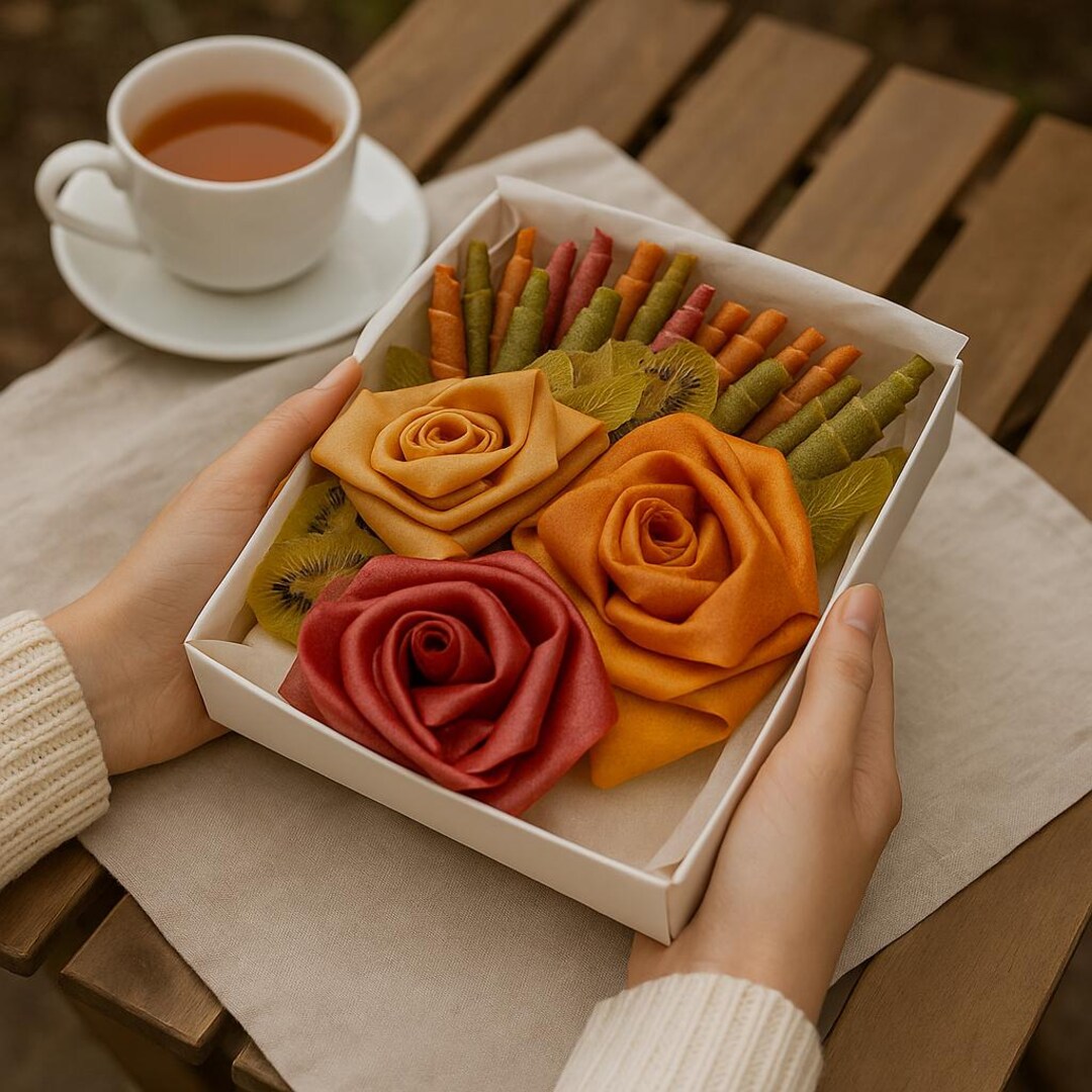 Fruit Leather Bouquet – Edible Flower Gift Box | Natural Mixed Berry ...