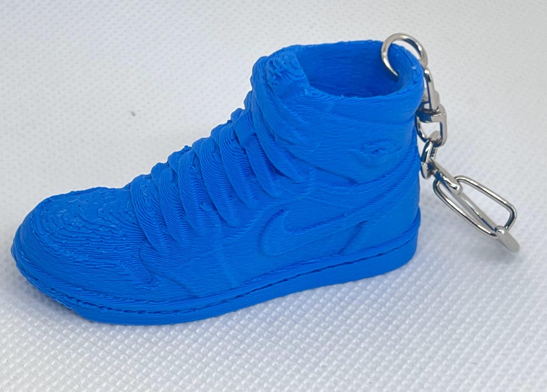 Basketball Shoe Blue Silver Keychain, Backpack, Boys, Girls, Gift ...