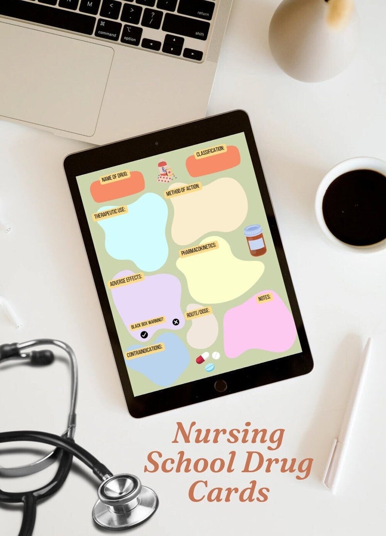 DOWNLOADABLE/PRINTABLE Pharmacology Drug Template for Nursing/medical ...