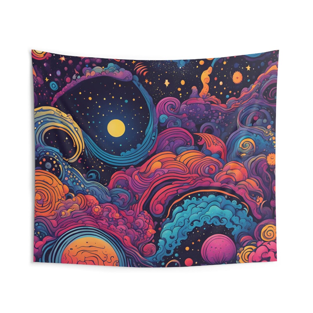 Galaxy Tapestry, Outer Space Wall Hanging, Celestial Home Decor, Cosmic ...