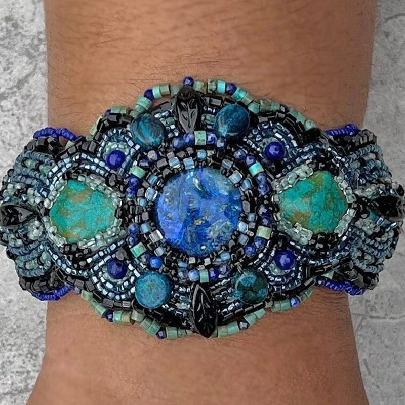 Bead Embroidery Cuff - Etsy