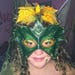 Green woman leather mask for nature spirit or forest dryad | Etsy
