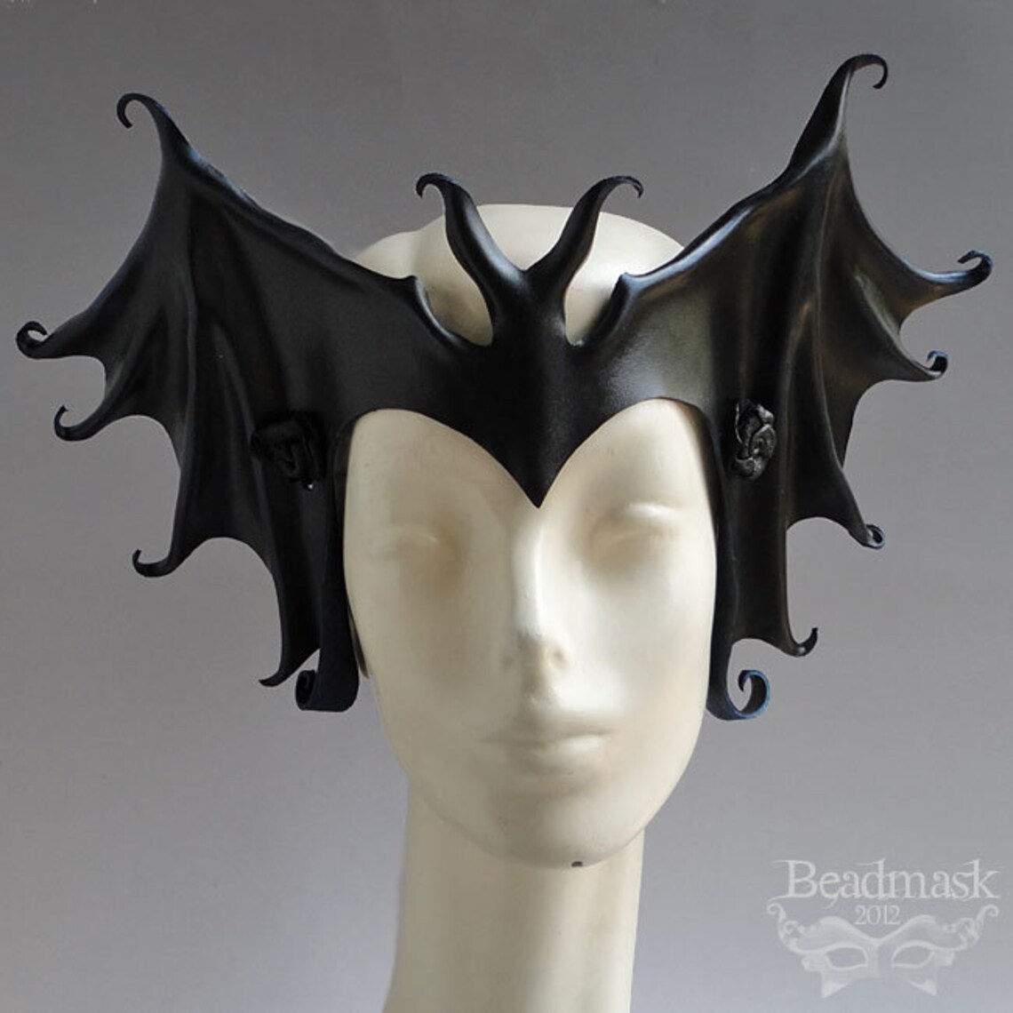 Black Bat Wings Leather Headdress Unisex Adult Costume Crown - Etsy