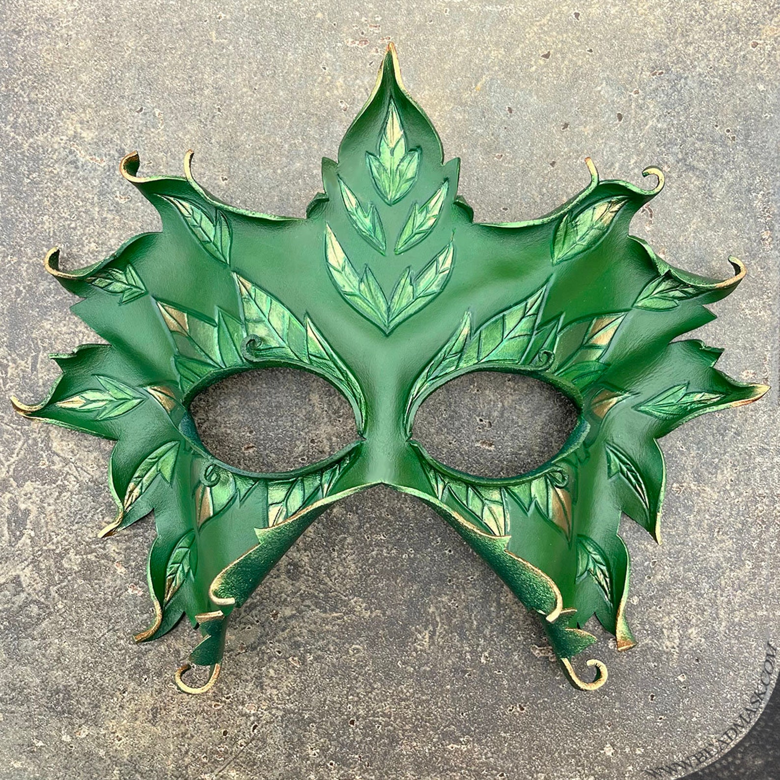Green Woman Leather Mask for Nature Spirit or Forest Dryad - Etsy