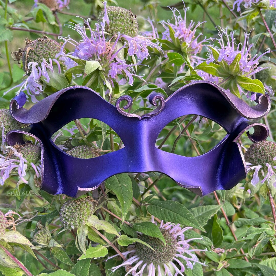 Purple Faerie Leather Mask: Shimmering Nymph or Rose Fairy Cosplay ...