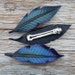 Corvidae Feather Leather Hair Barrette With French Clip. - Etsy