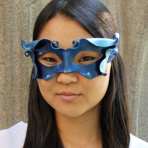 Purple Faerie Leather Mask in Shimmering Purple & Rose MADE TO ORDER ...