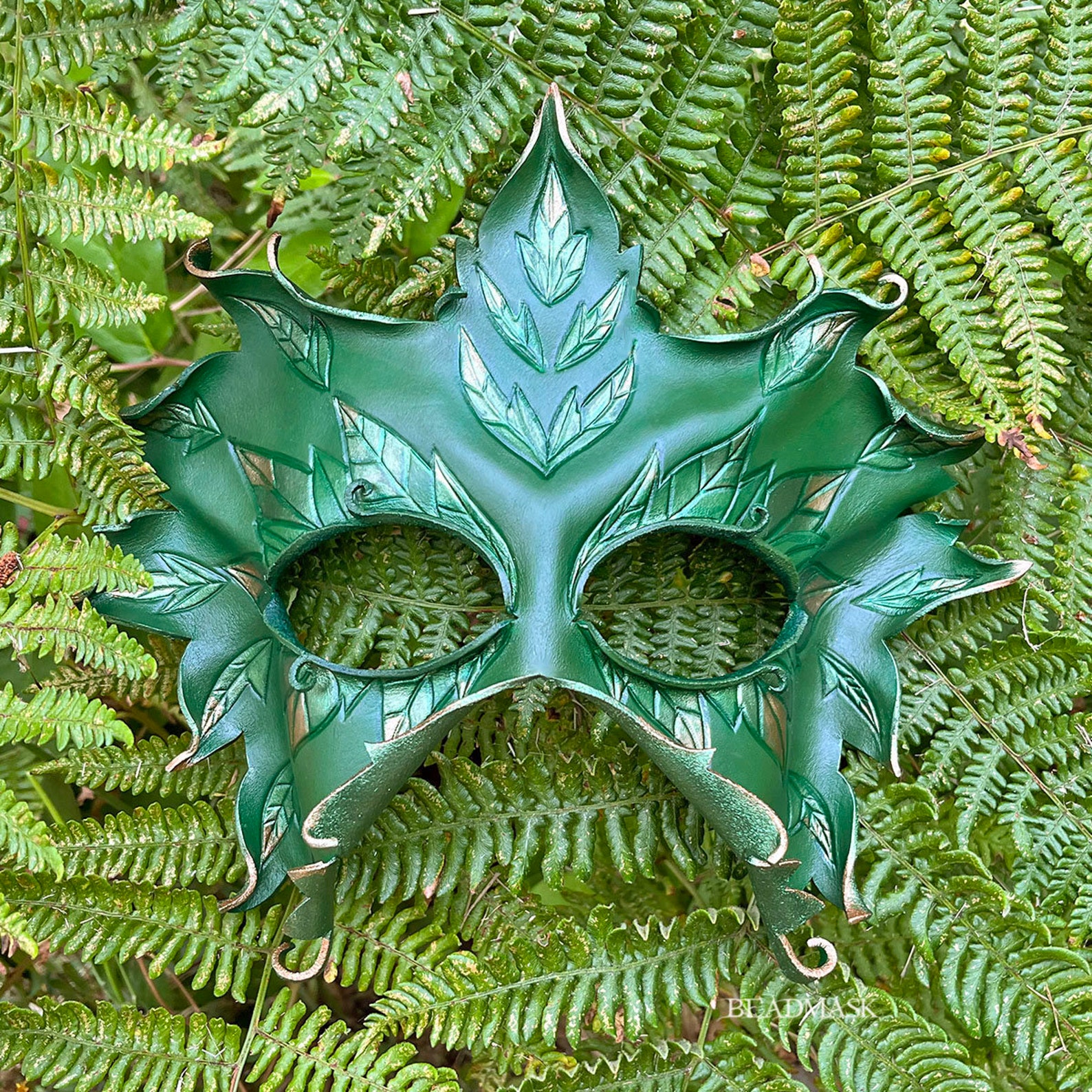Green Woman Leather Mask for Nature Spirit or Forest Dryad - Etsy