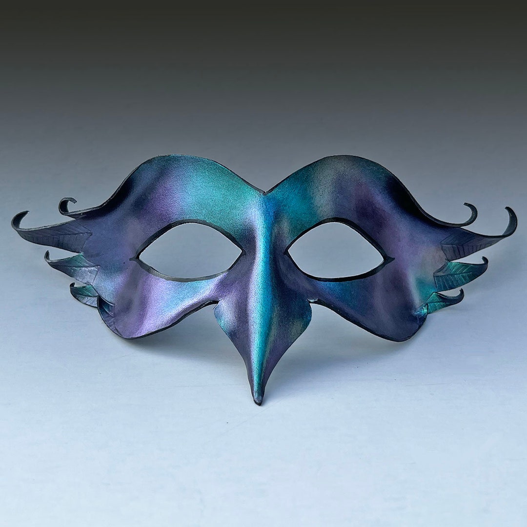 Color Shifting Leather Bird Mask for Adult Halloween Costume or ...
