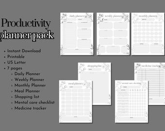 Printable Productivity Planner Pack - Etsy