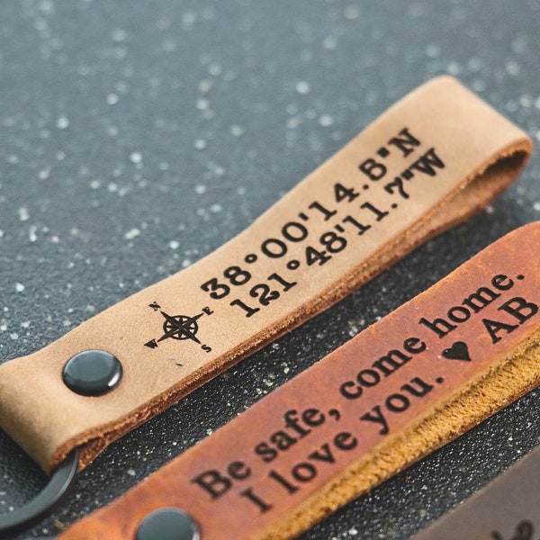 Engraved Compass Keychain - Etsy