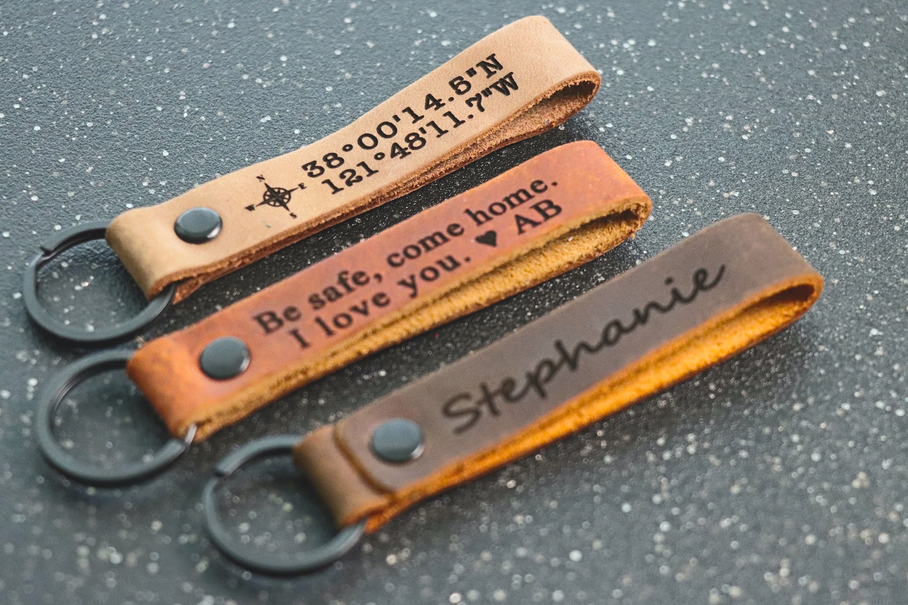 Leather NAME TAG, LEATHER Gift, Unisex Gift, Fathers Day Gift, Mothers ...
