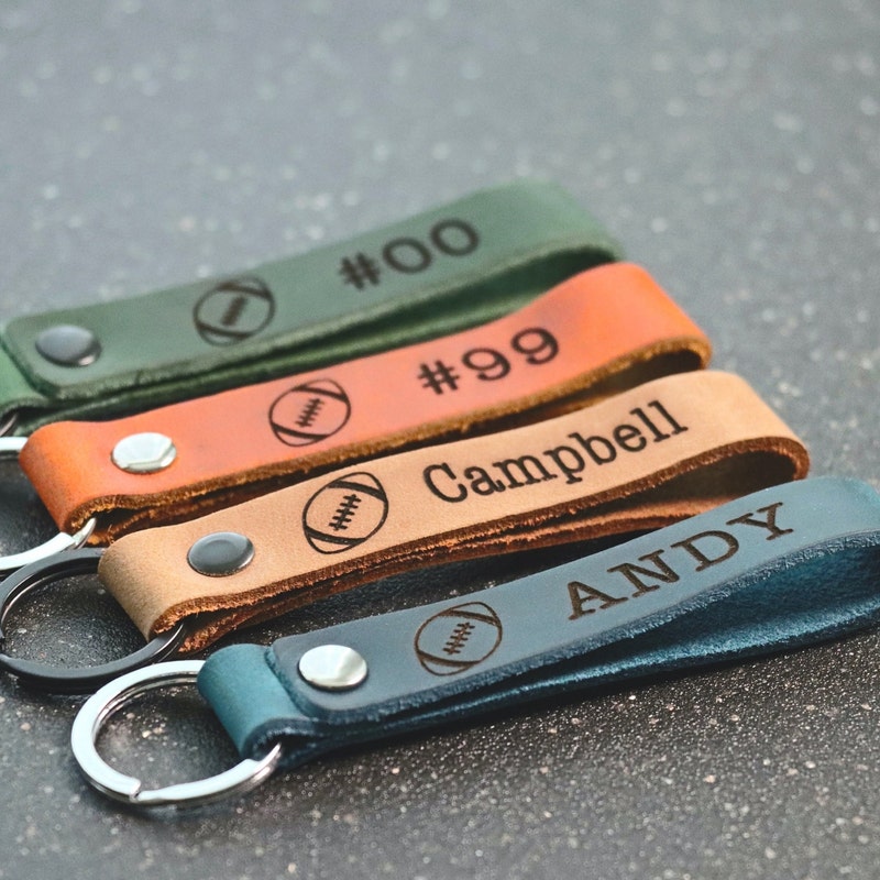 Football Keychain - Etsy