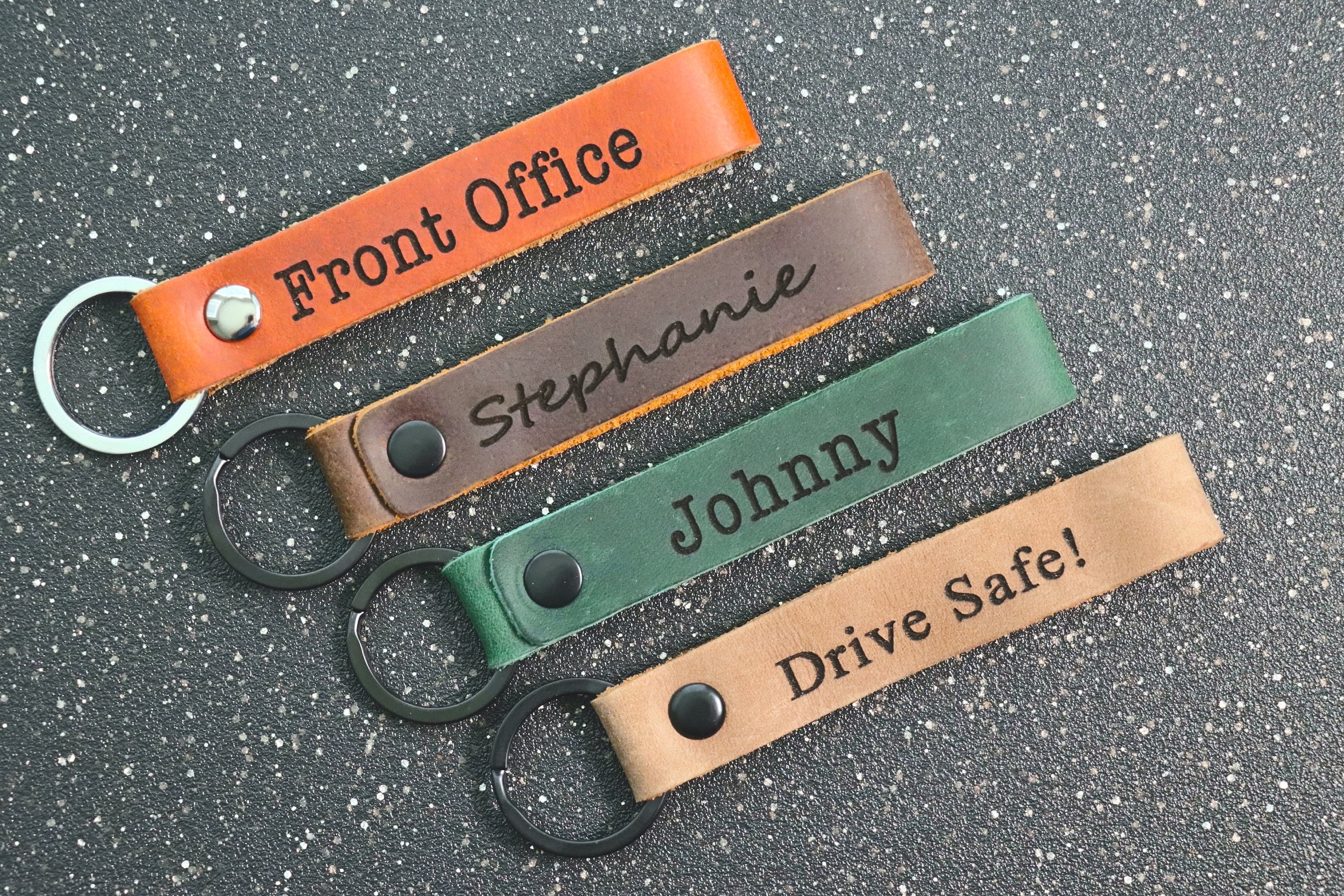 Leather NAME TAG, LEATHER Gift, Unisex Gift, Fathers Day Gift, Mothers ...