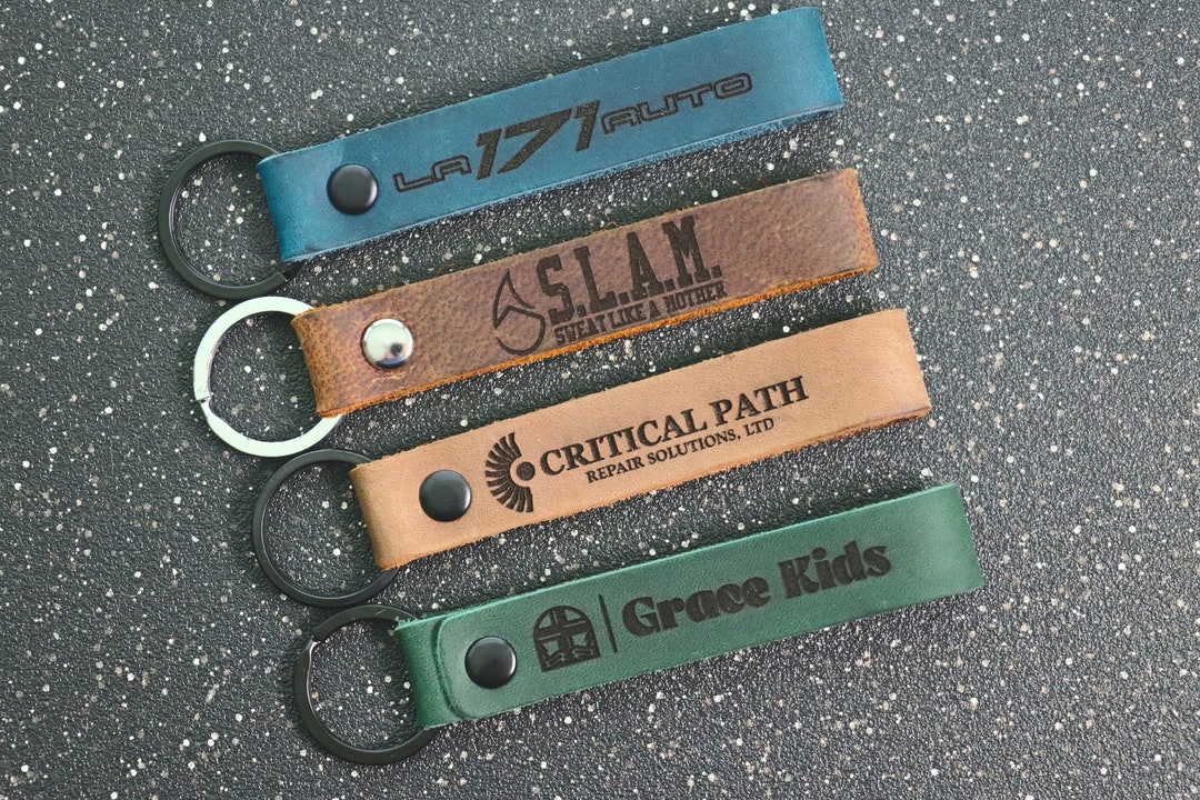 Corporate Gifts for Employees, Personalized Keychain, Leather Keychain ...
