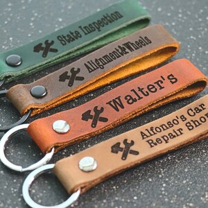 BUSINESS Owner KEYCHAIN, Personalized Mechanic Keychain, Mechanic Shop ...