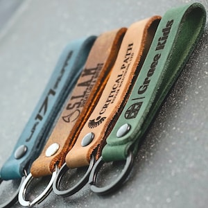 Corporate Gifts for Employees, Personalized Keychain, Leather Keychain ...