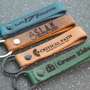 Corporate Gifts for Employees, Personalized Keychain, Leather Keychain ...