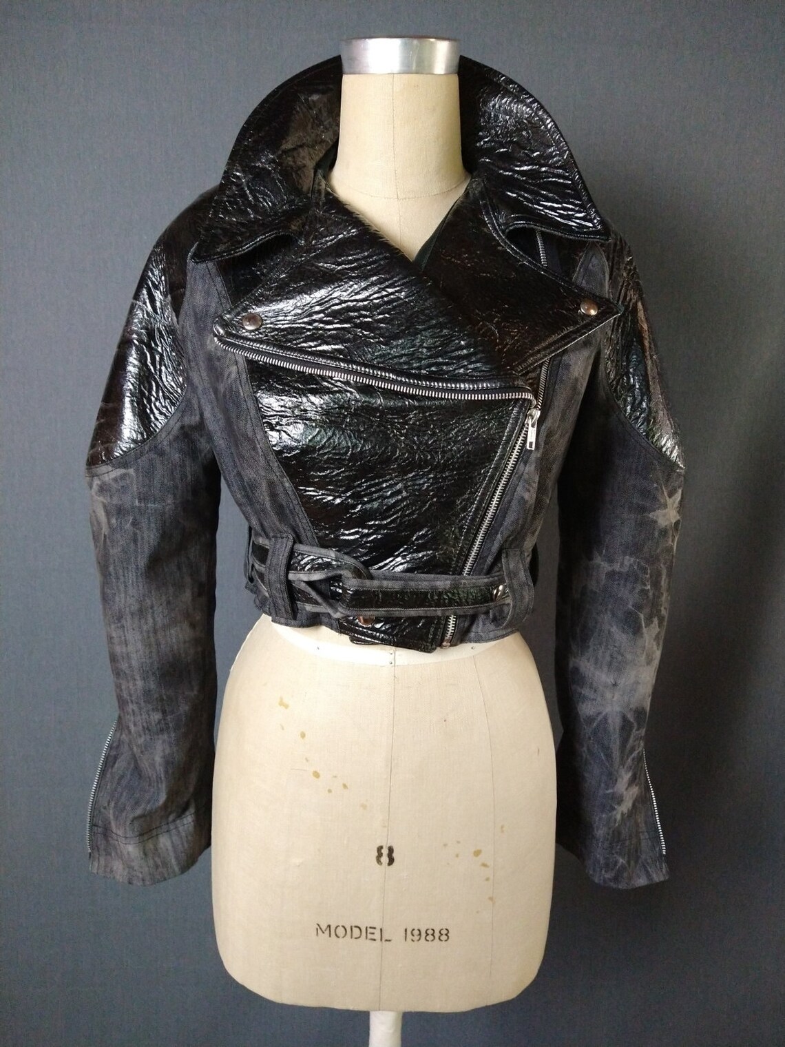 Jane's Dean Cropped Moto Jacket - Etsy