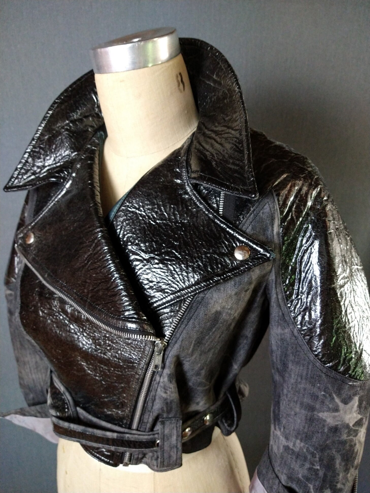 Jane's Dean Cropped Moto Jacket - Etsy