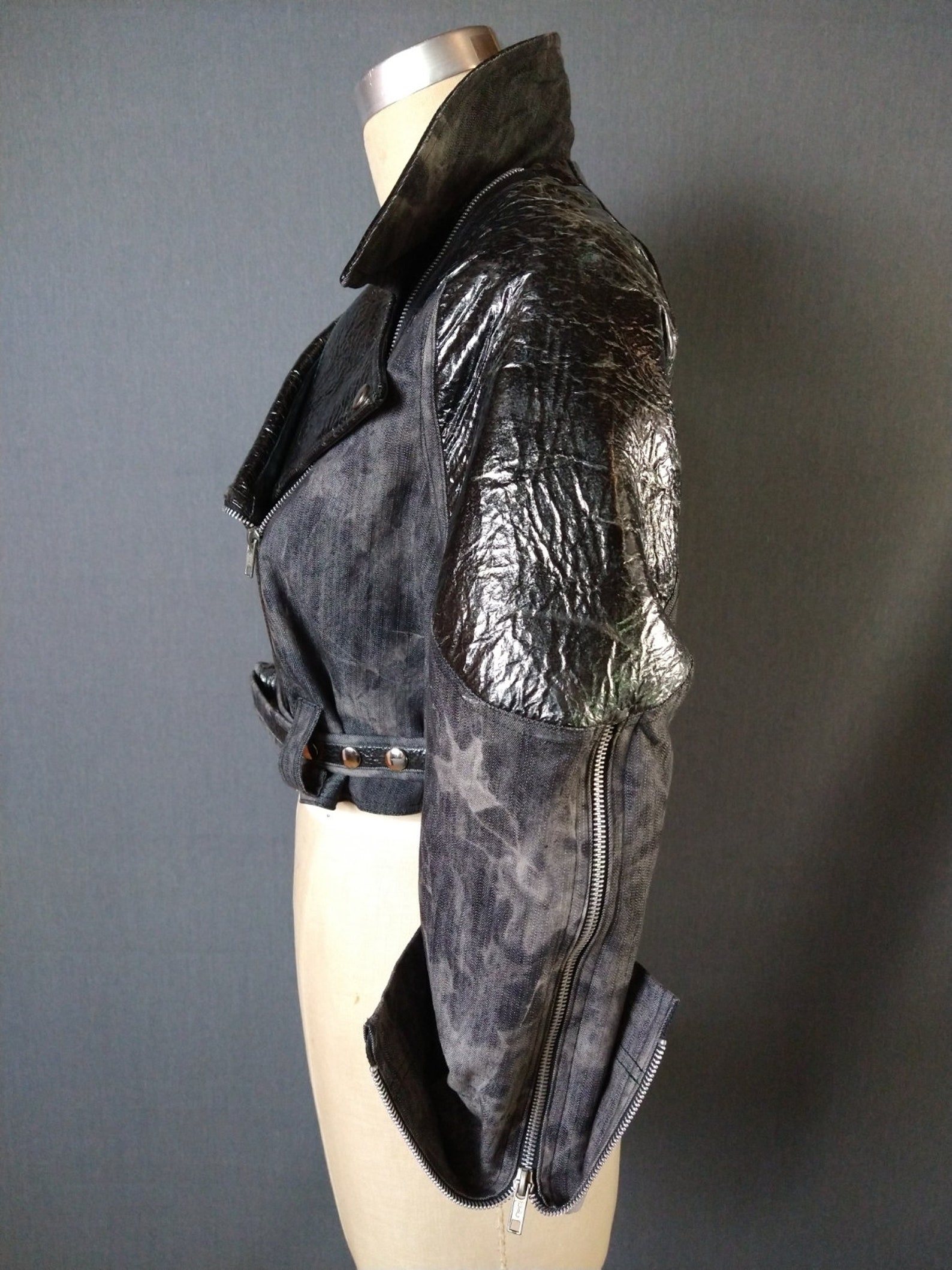 Jane's Dean Cropped Moto Jacket - Etsy