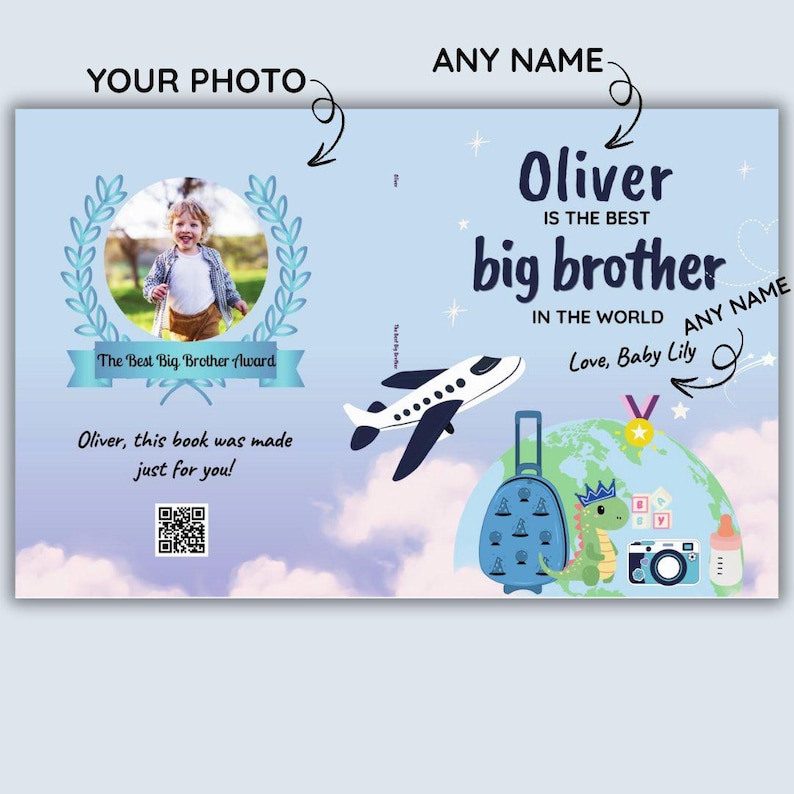 Big Brother Gift Book Personalized New Big Brother Book for Boys Big ...