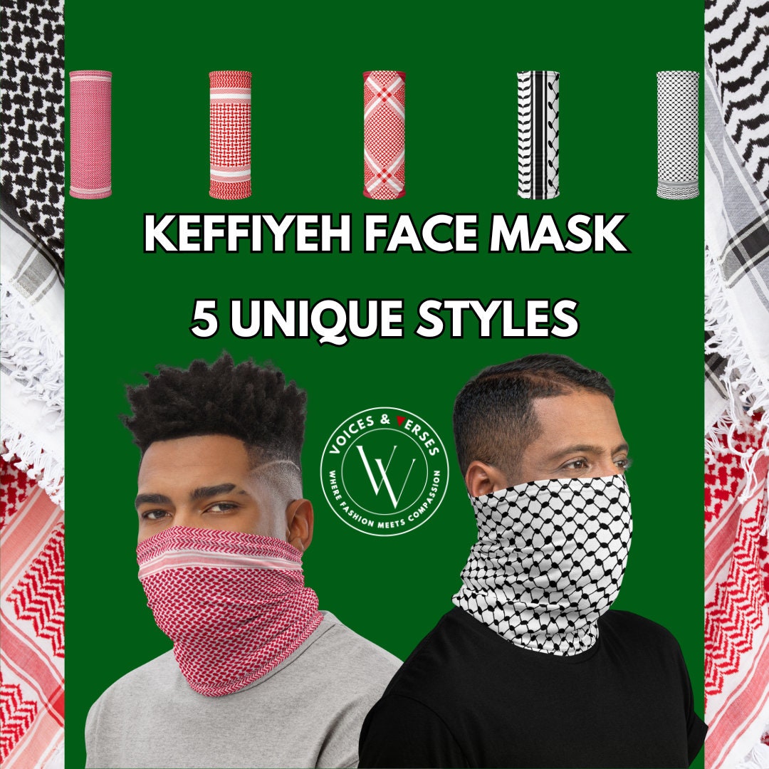 Keffiyeh Inspired Neck Gaiter (face Mask) - 5 Styles - Etsy