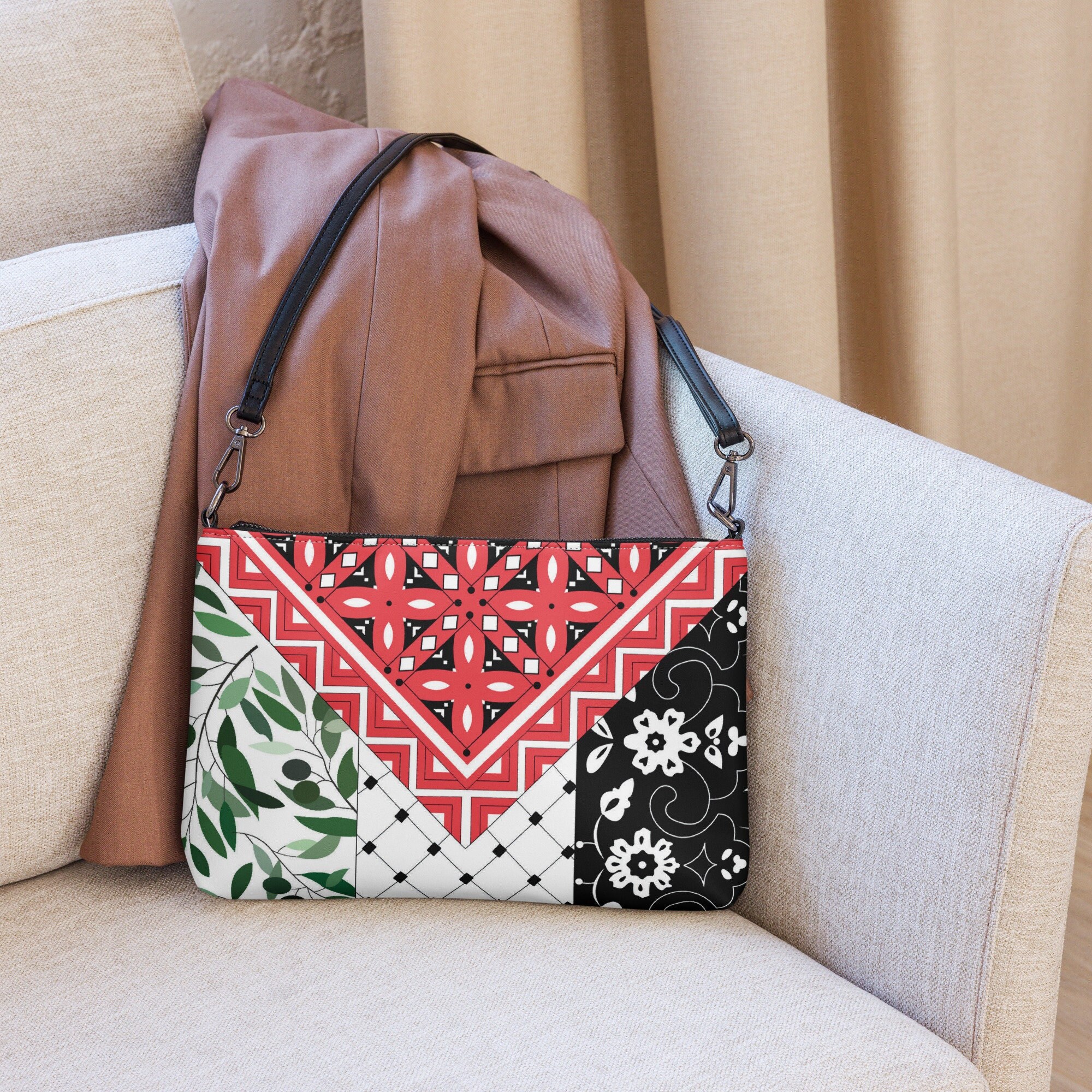 Crossbody Bag With Palestinian Flag and Tatreez Design - Etsy