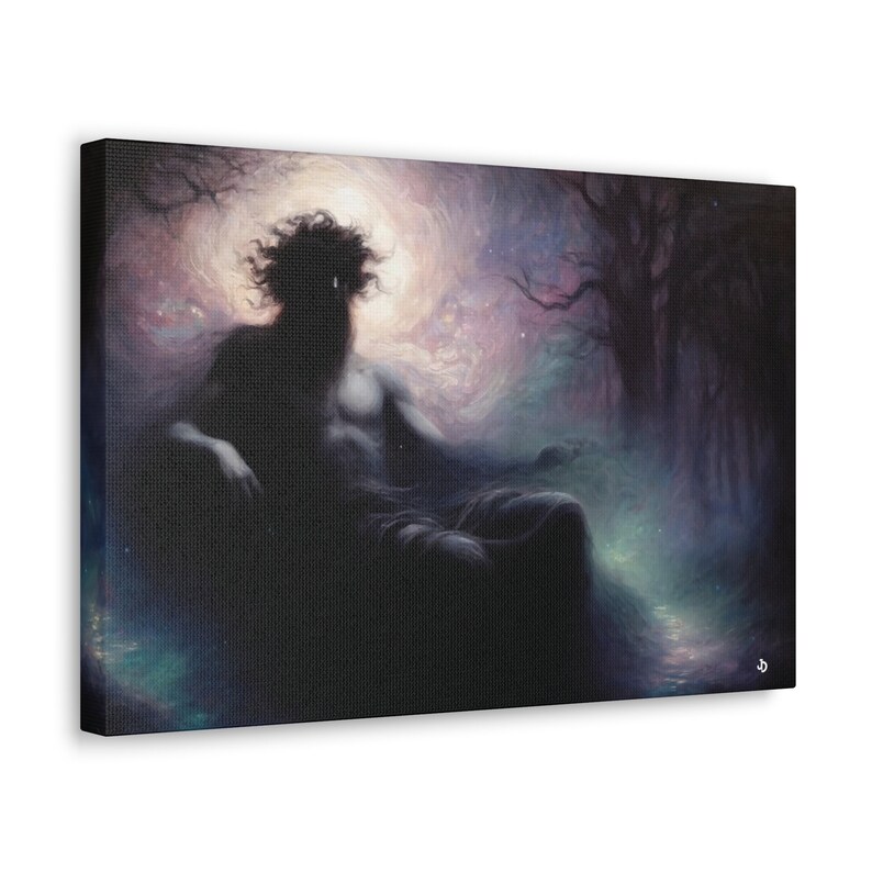 Erebus God of Darkness, 18x12 Canvas Gallery Wrap, Impressionism, Greek ...