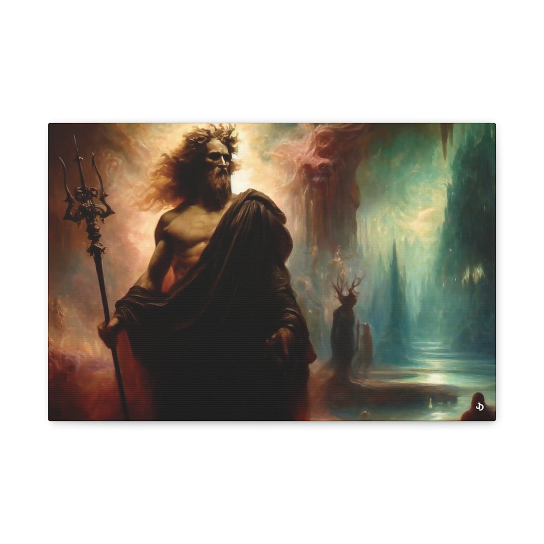 Hades - God of the Underworld, 18"x12" Canvas Gallery Wrap ...