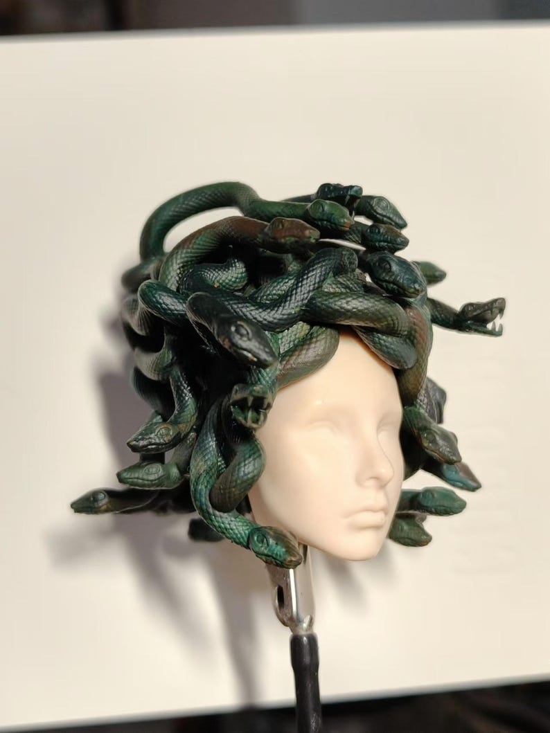 1/6 3d Printed Scale Medusa Doll Wig for Fashion Royalty wear With Head ...