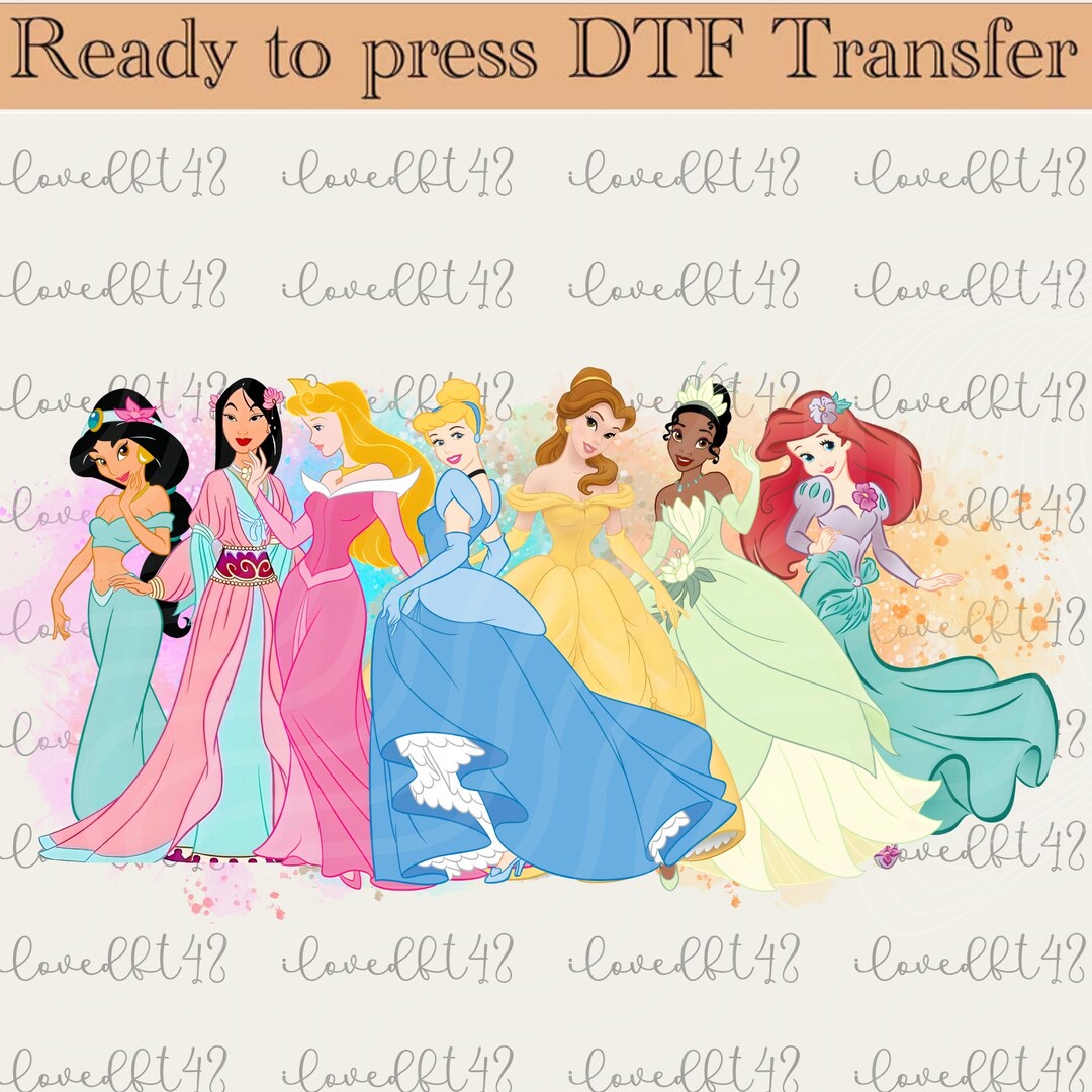 Disney Princess Ready to Press,disney Heat Transfer,rapunzel Dtf,moana ...