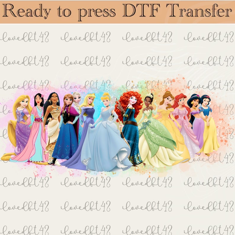 Disney Princess Ready to Press,disney Heat Transfer,rapunzel Dtf,moana ...