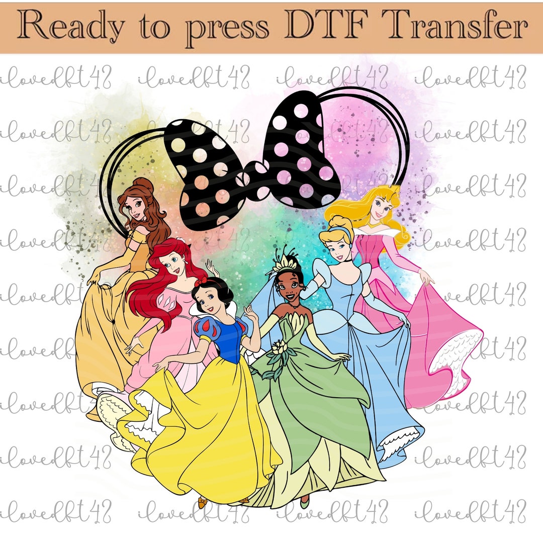 Disney Princess Ready to Press,disney Heat Transfer,rapunzel Dtf,moana ...