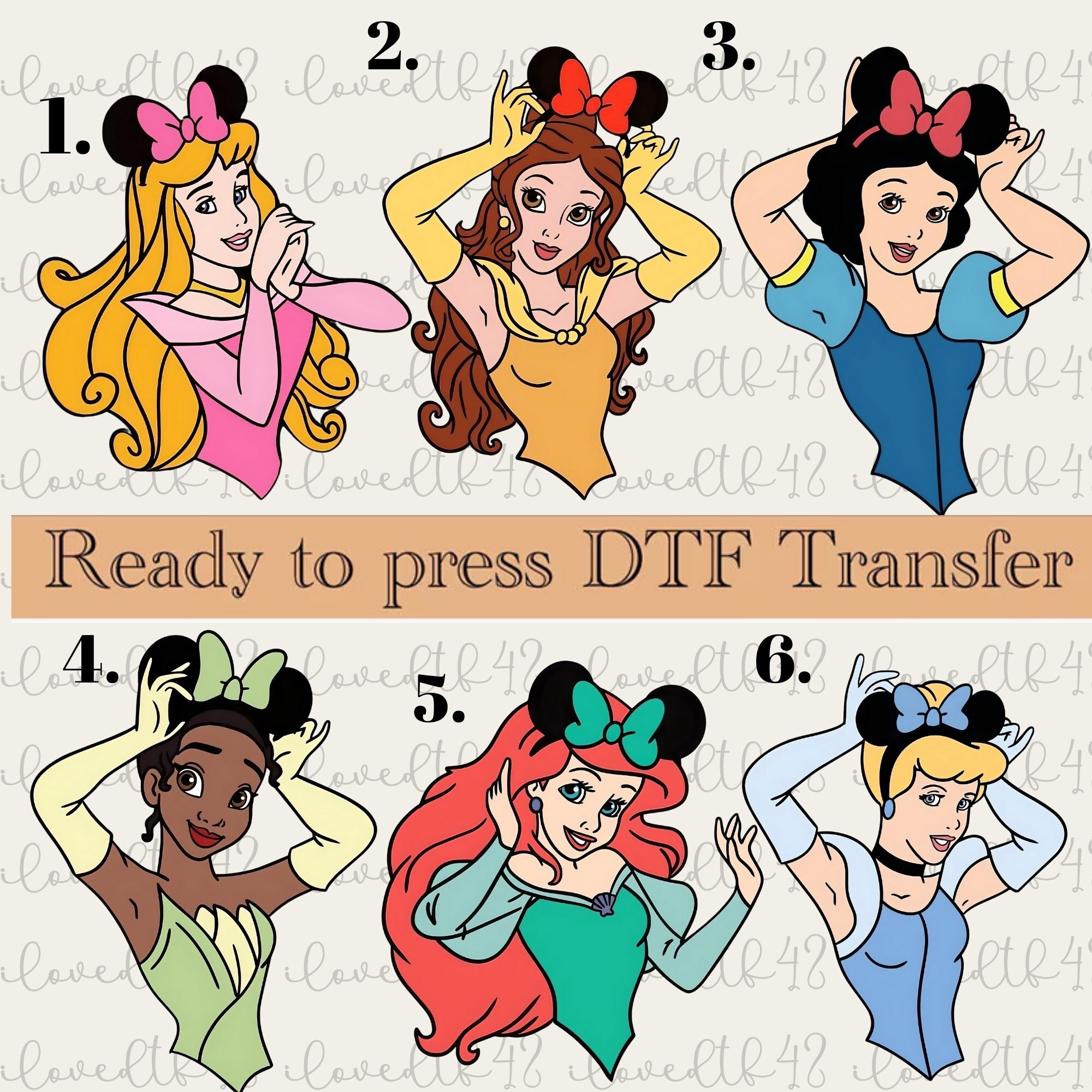 Disney Princess Ready to Press,disney Heat Transfer,rapunzel Dtf,moana ...