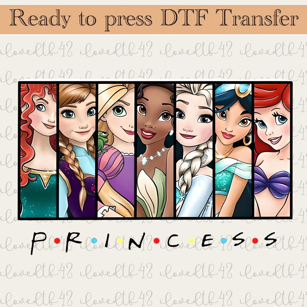 Disney Princess Ready to Press,disney Heat Transfer,rapunzel Dtf,moana ...