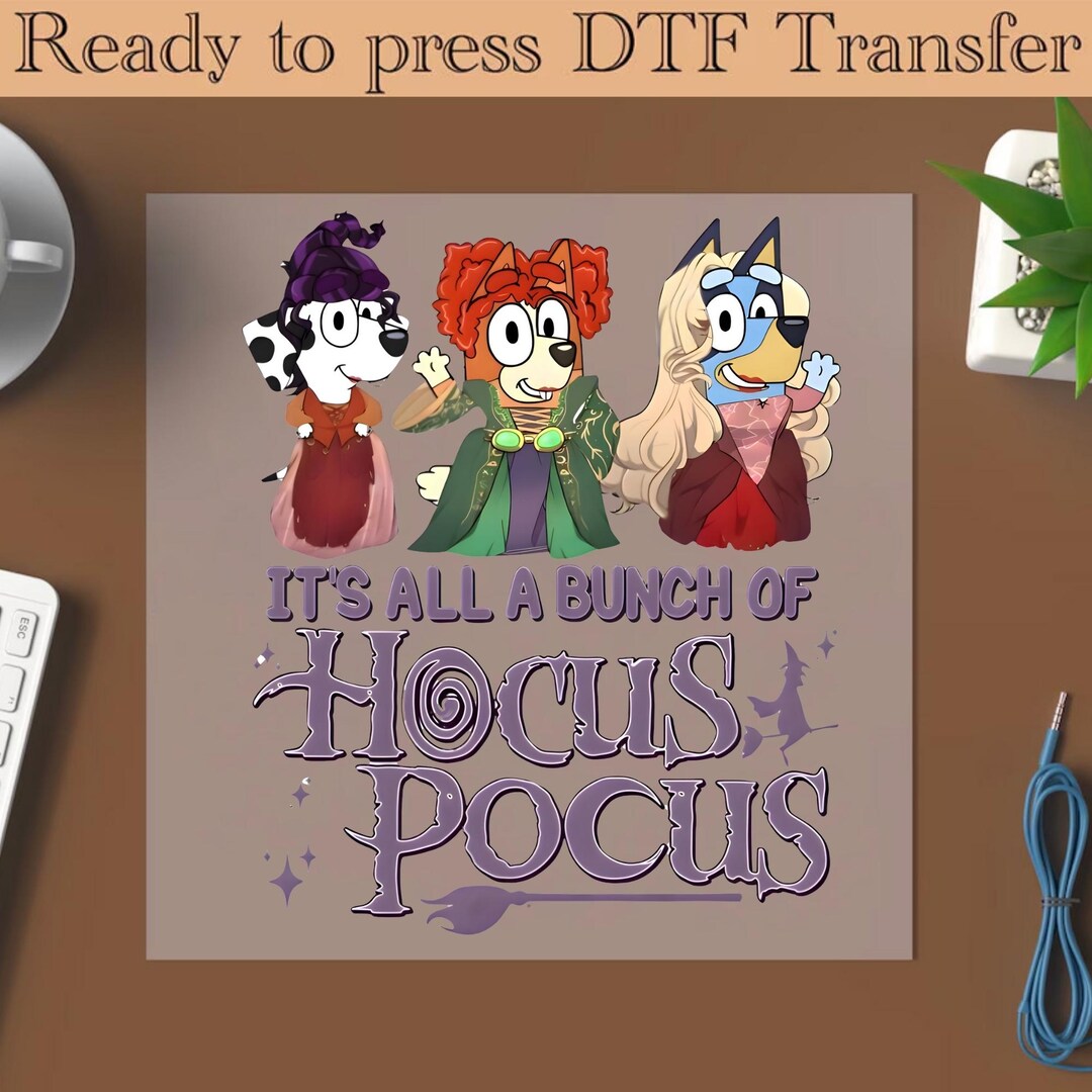 Halloween Booey Bluey Ready to Press, Halloween Bluey Heat Transfer ...