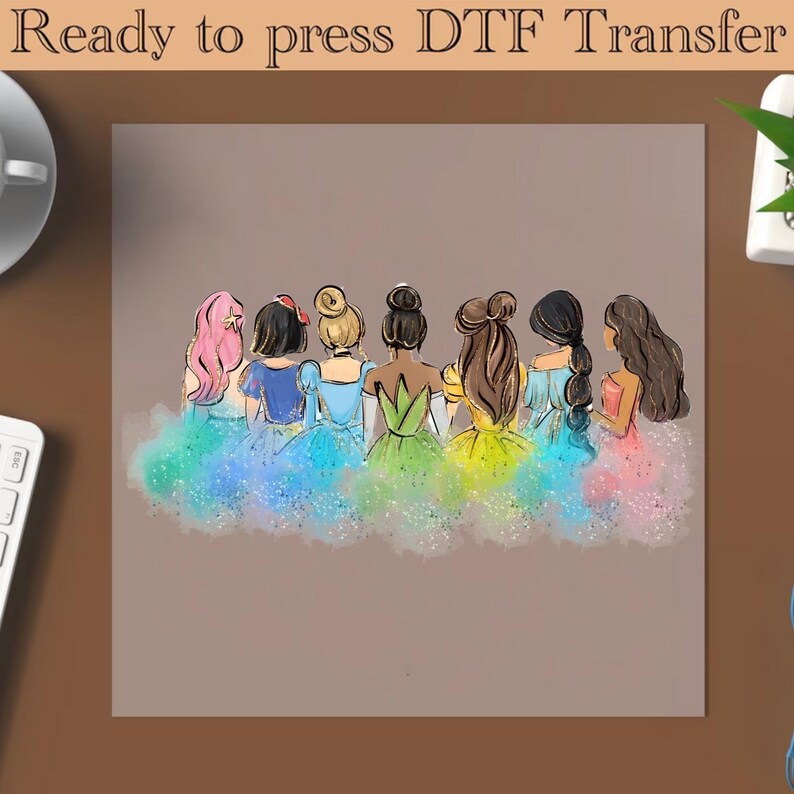 Disney Princess Ready to Press,disney Heat Transfer,rapunzel Dtf,moana ...
