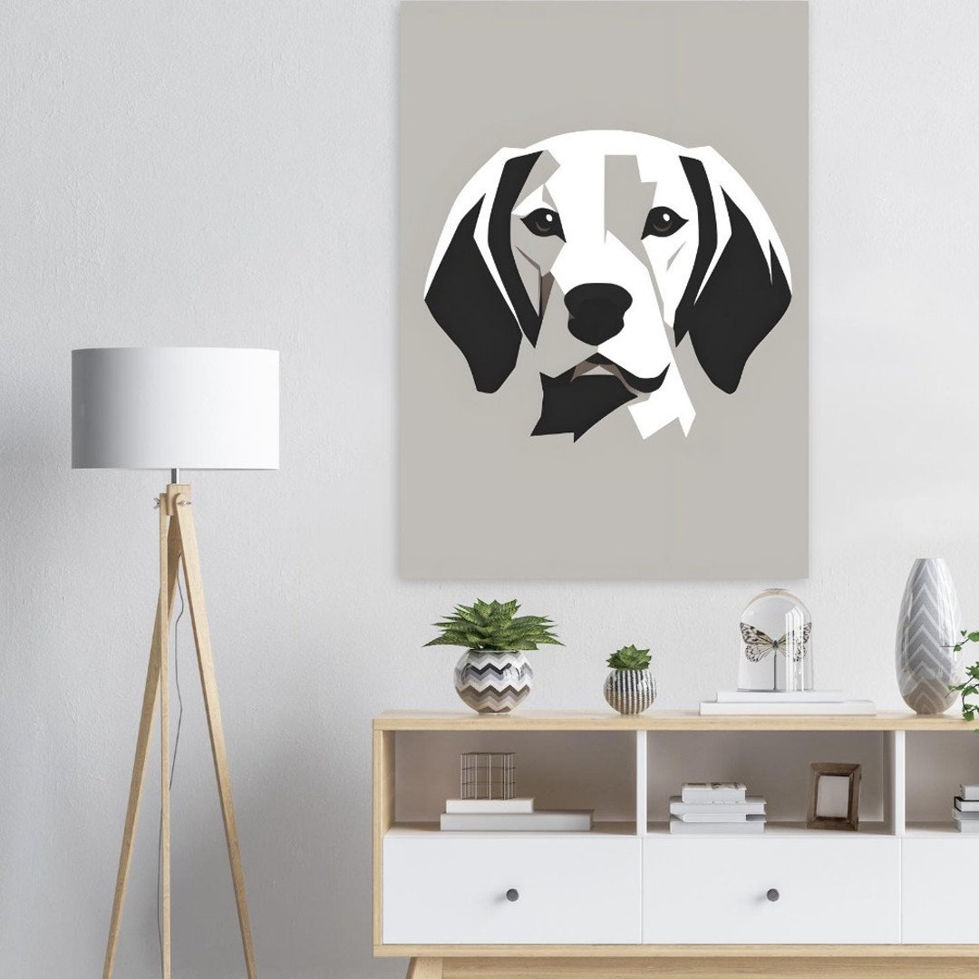 Custom Semi-glossy Paper Poster Charming Custom Dog Design Semi-glossy ...